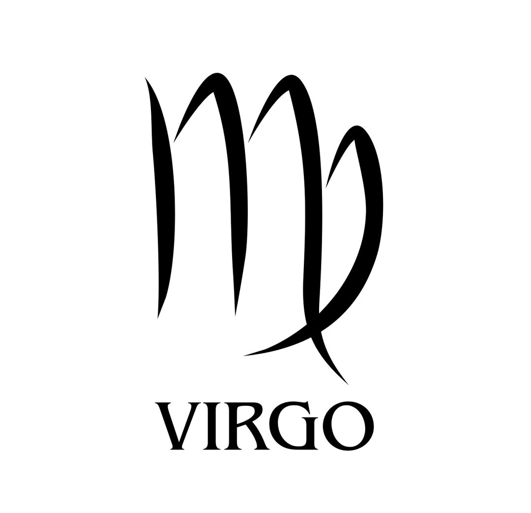 Virgo Zodiac Sign | Instant Downloads in Black & White | PNG, JPG, SVG ...