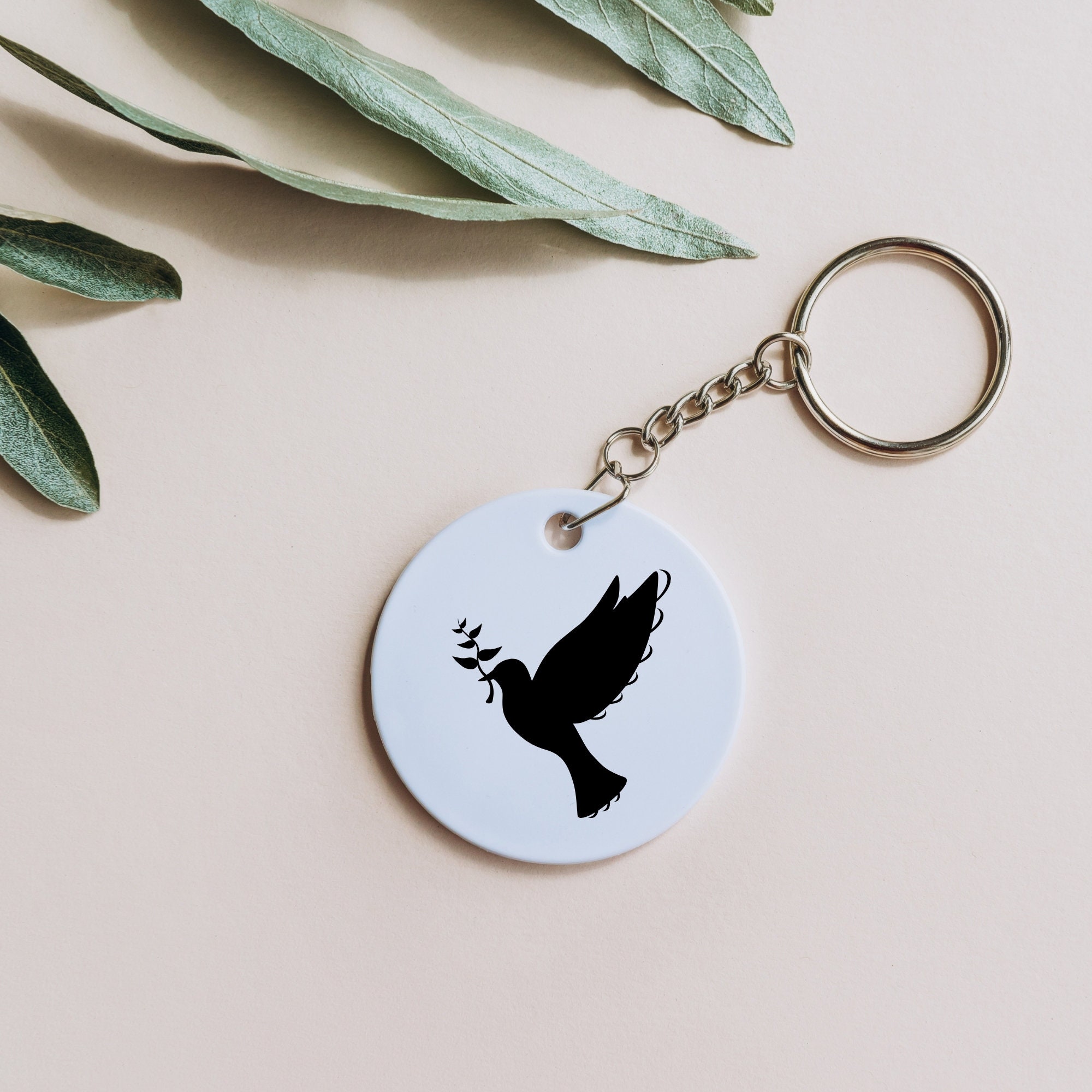 Dove With Olive Branch | Graphic Design | Black & White Digital ...