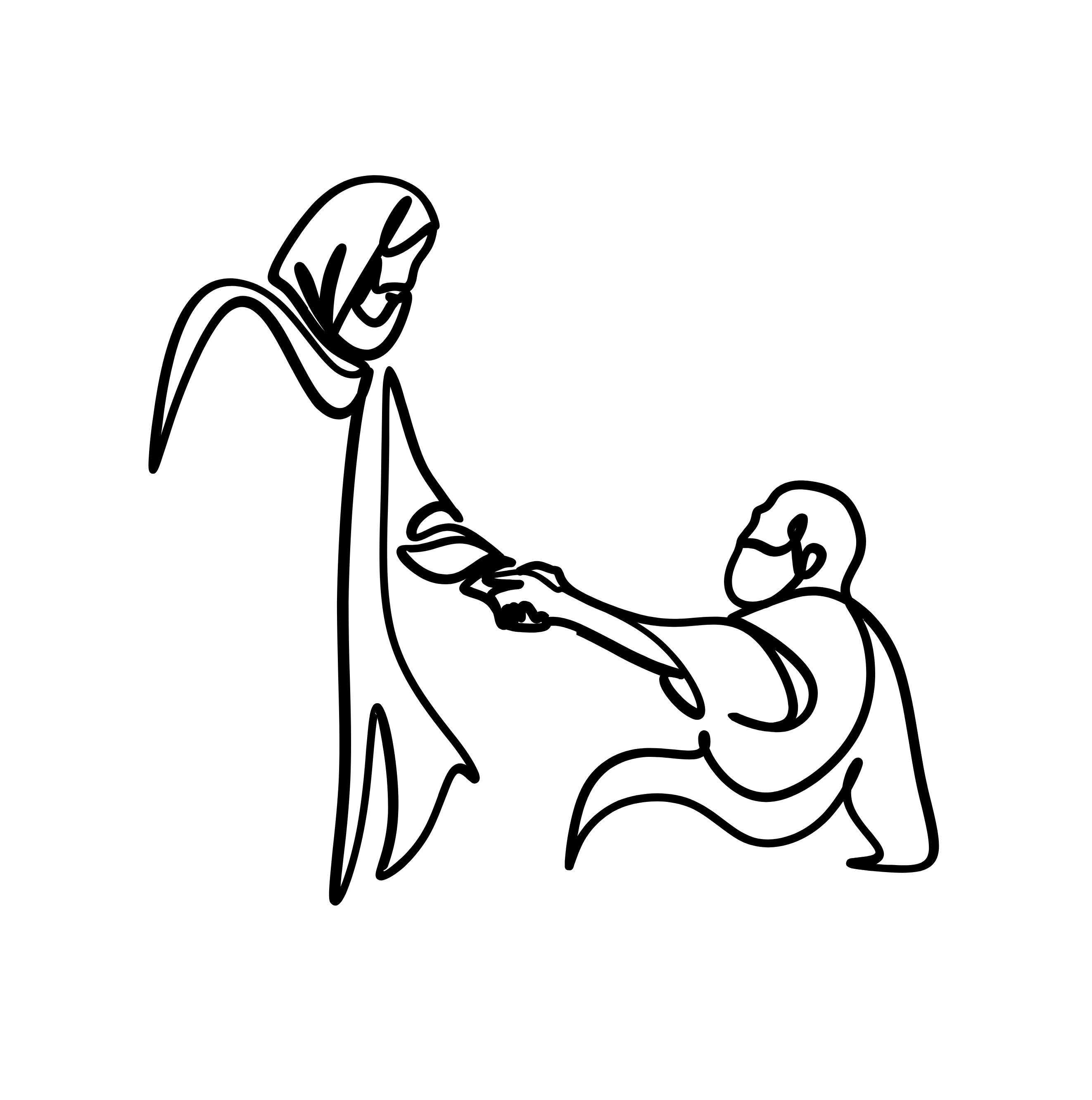 Jesus Heals Leprosy | Christ Miracle Single Line Art | Black and White ...