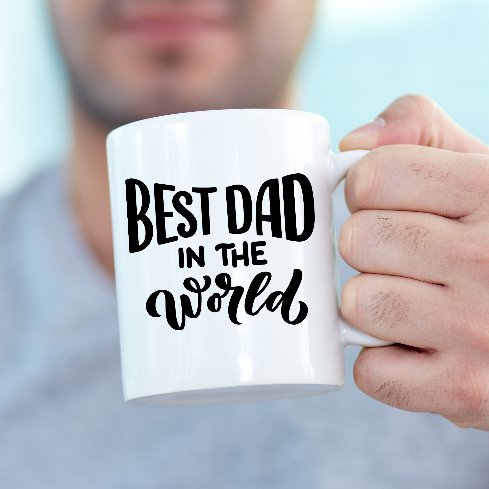 Best Dad in the World | Father's Day Gift | Black and White Instant ...