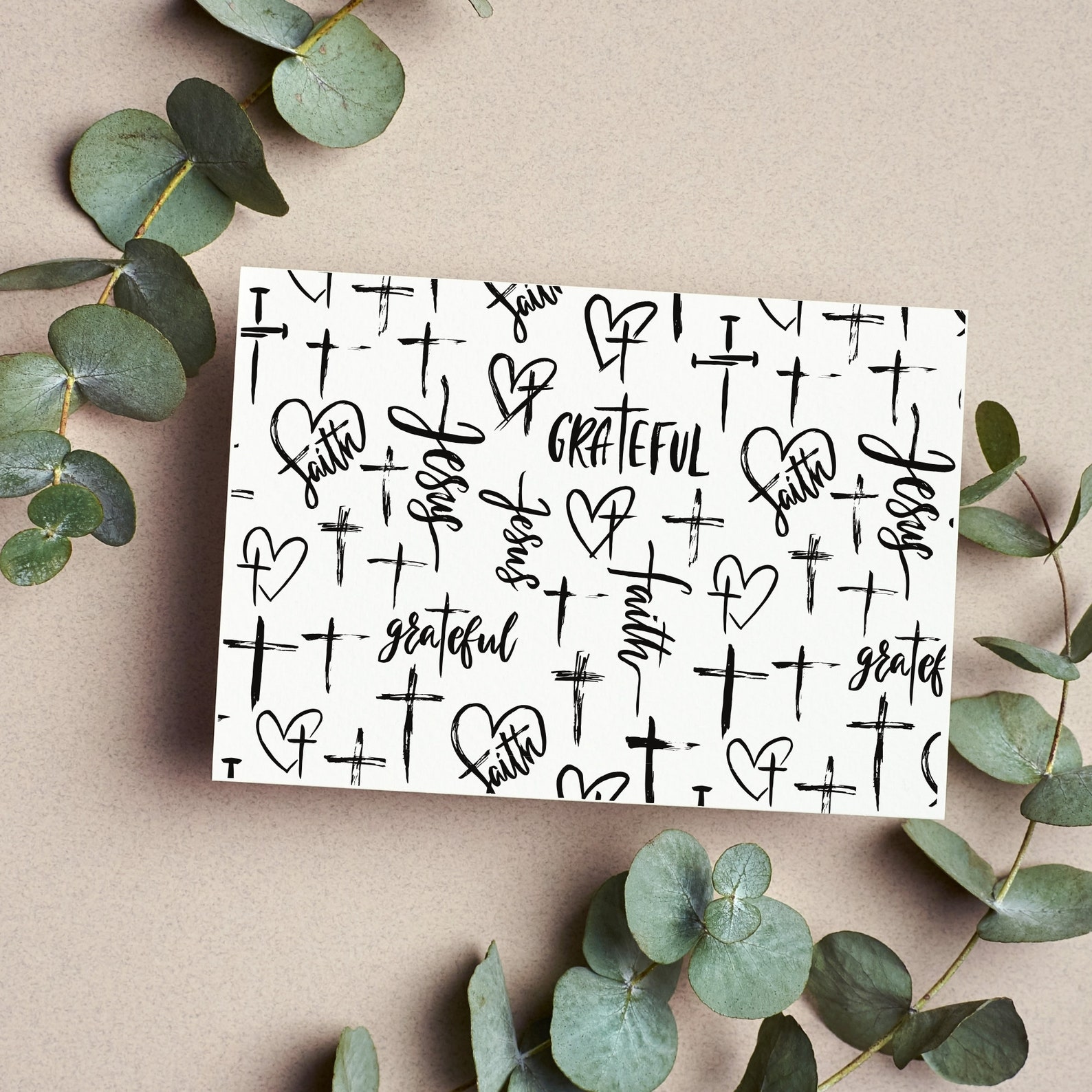 Christian Heart and Cross Background | Instant Downloads | Black ...