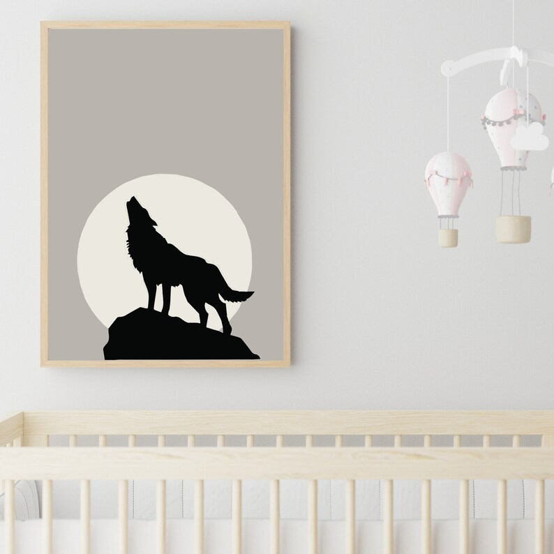 Howling at the Moon | Wolf Digital Art | Instant Digital Download | PNG ...