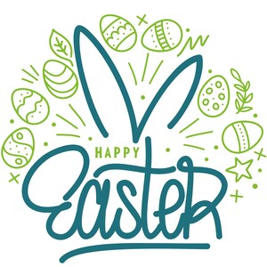 Happy Easter | Spring Bunny Egg Graphic Art | Instant Digital Download ...
