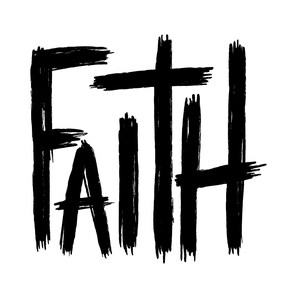 Faith | Instant Downloads | Black & White Digital Download | PNG, JPG ...