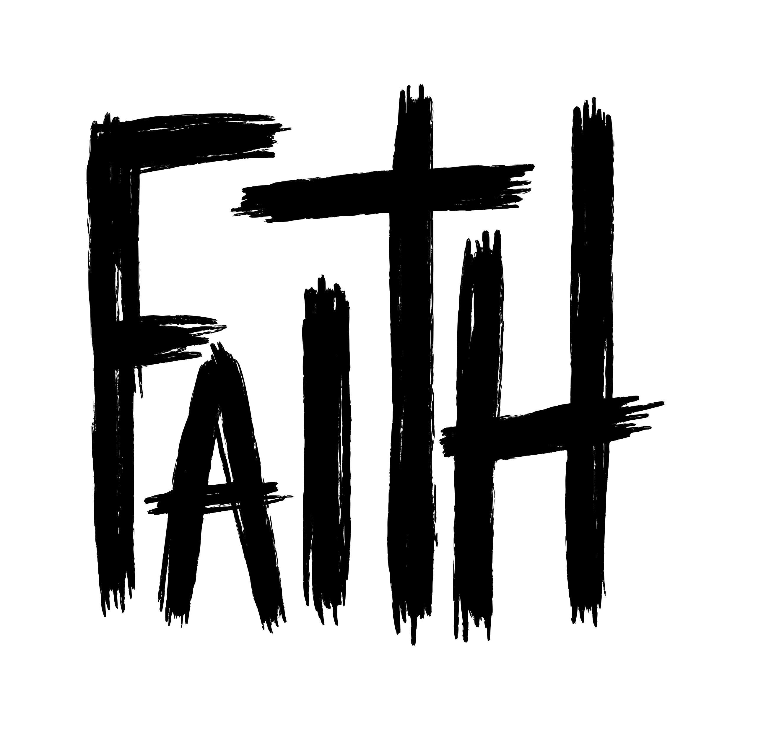 Faith | Instant Downloads | Black & White Digital Download | PNG, JPG ...