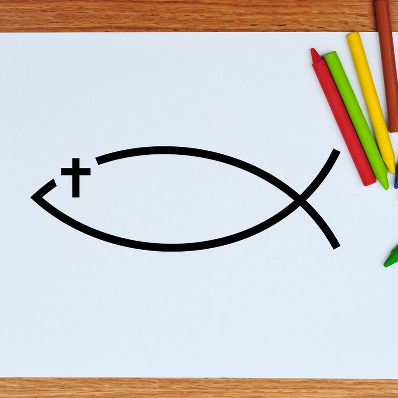 Christian Fish | Black & White Instant Digital Download | PNG, JPG, SVG ...
