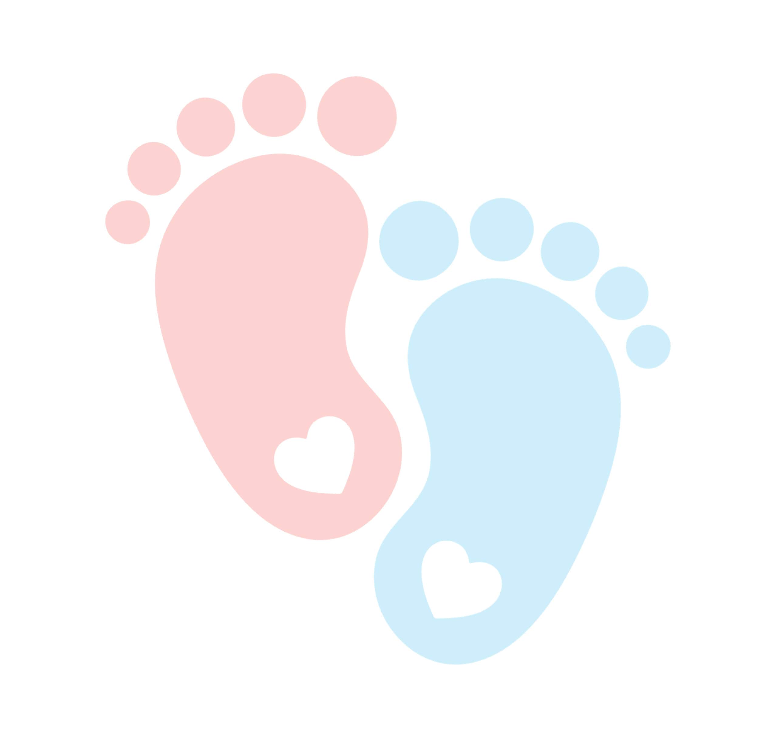 Blue & Pink Baby Footprints | Instant Downloads | SVG, PNG, JPG, Eps ...