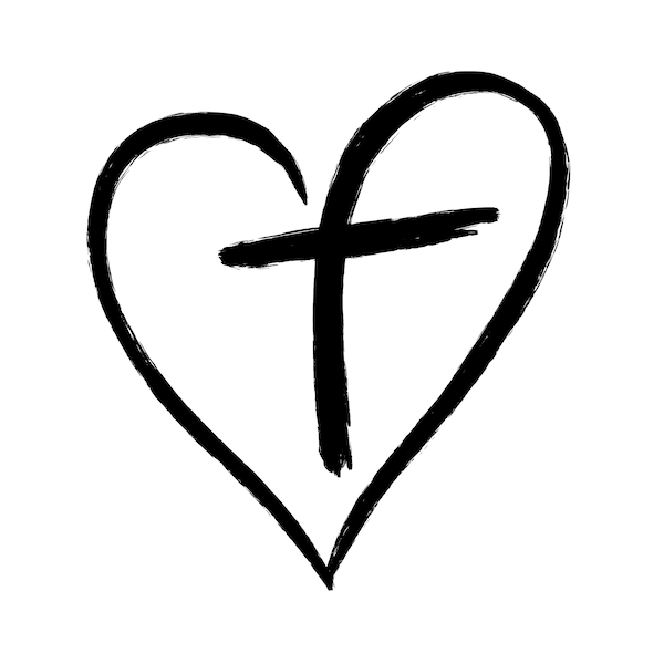 Heart With Cross Svg - Etsy