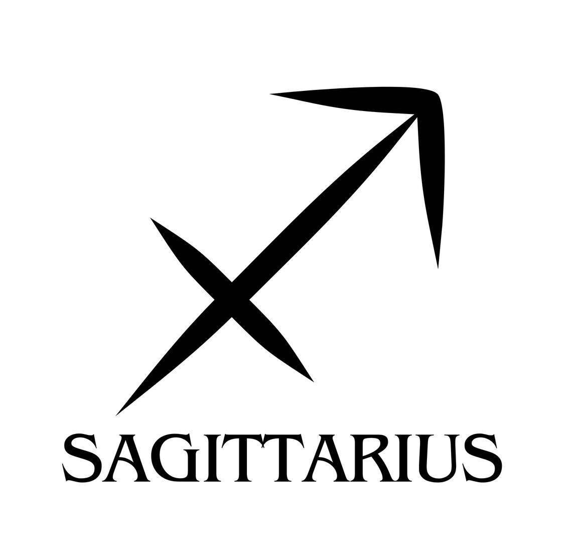 Sagittarius Zodiac Sign | Instant Downloads in Black & White | PNG, JPG ...