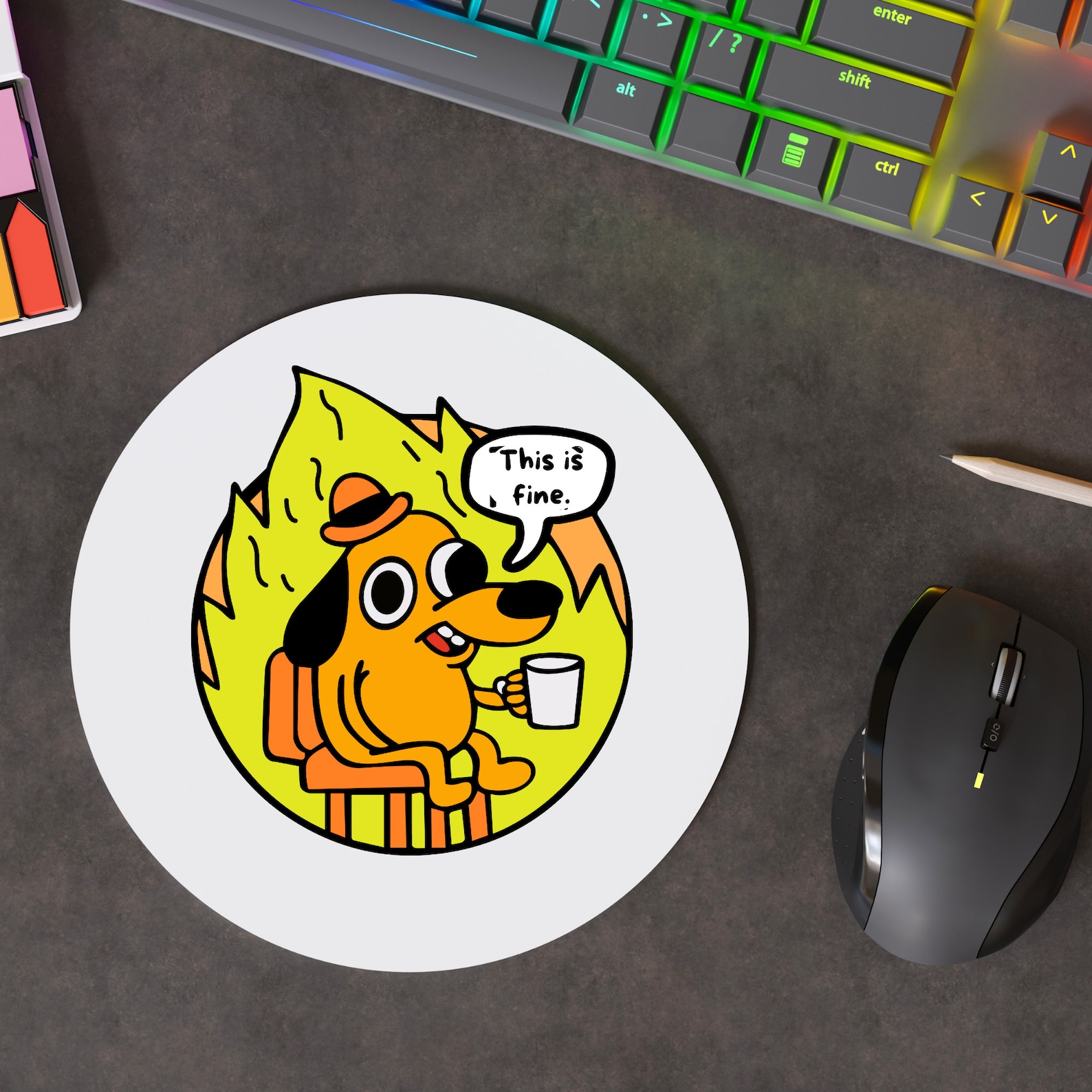 This is Fine Meme | Funny Clipart | Digital Download | PNG, JPG, SVG ...