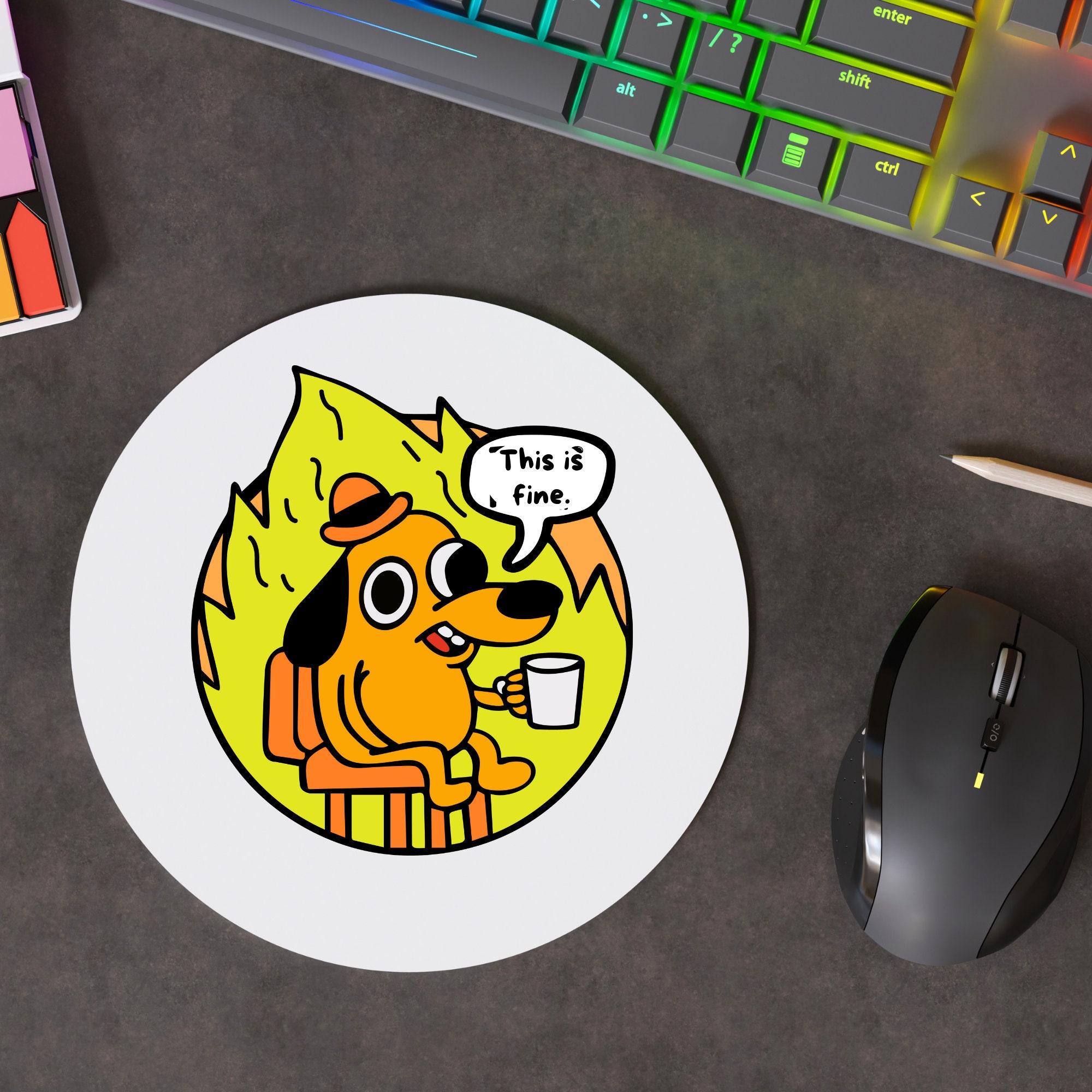 This is Fine Meme | Funny Clipart | Digital Download | PNG, JPG, SVG ...
