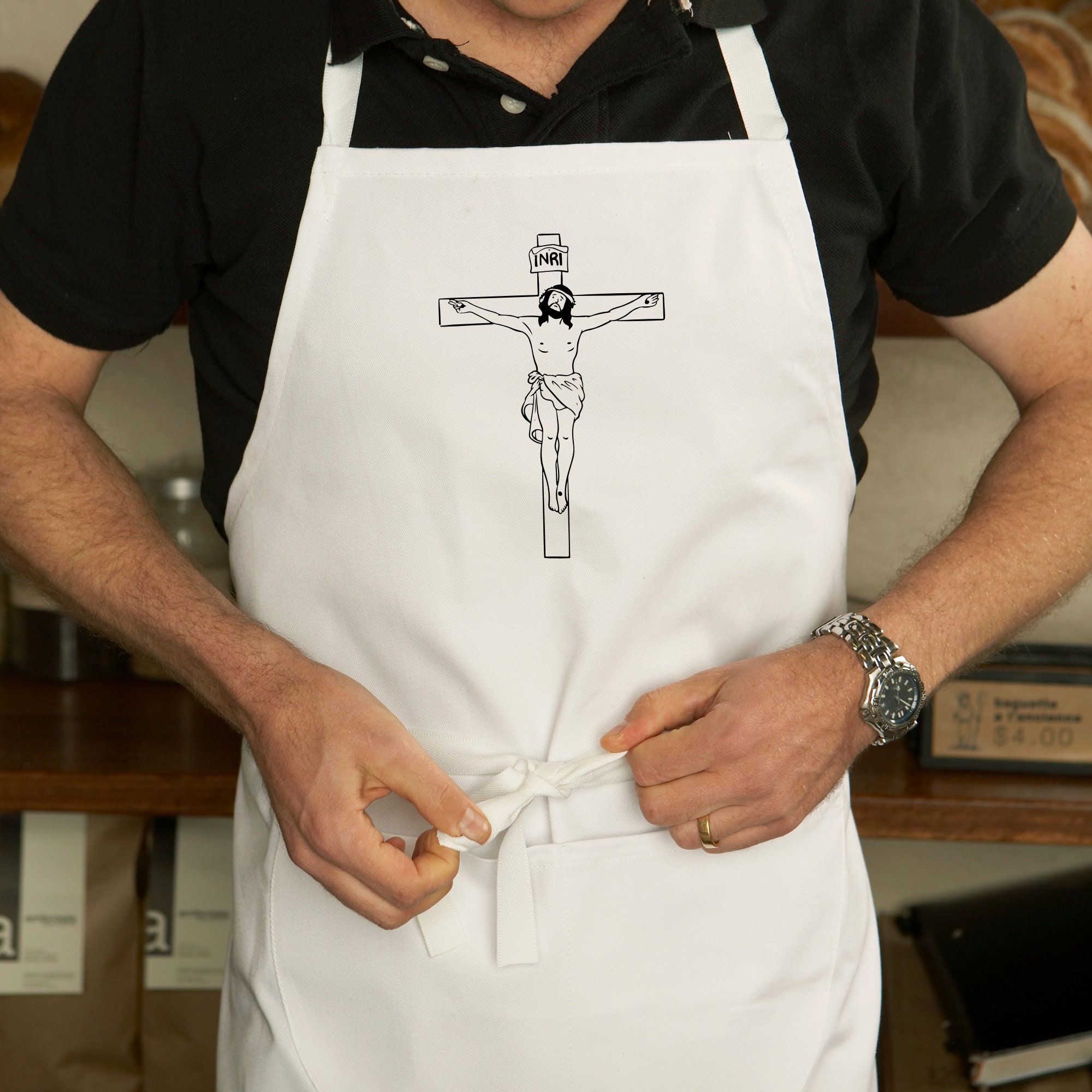Jesus Crucifixion | Christ on Cross Simple Design | Black & White ...