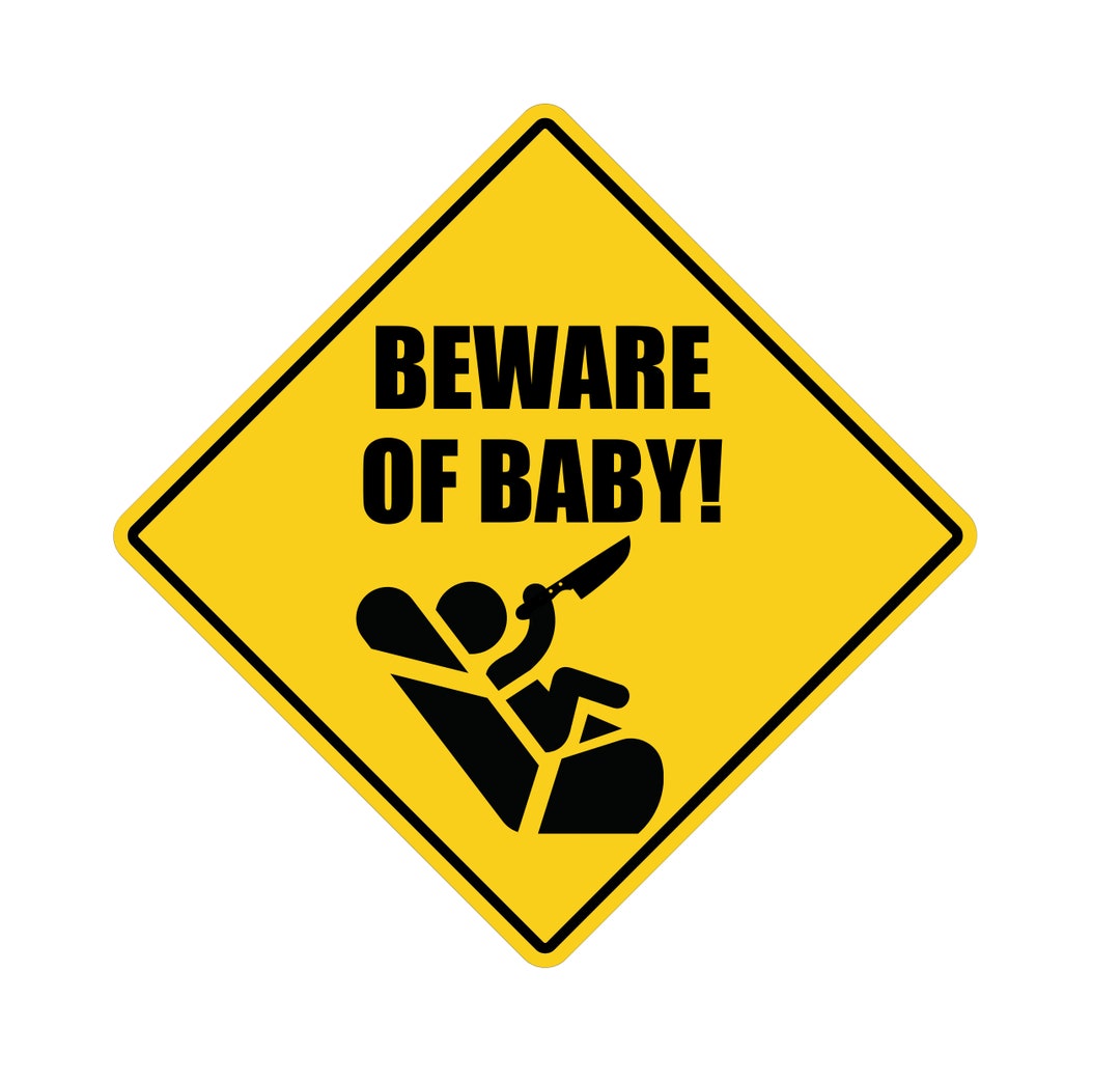 Beware of Baby | Funny Windshield Decal | Instant Digital Download ...