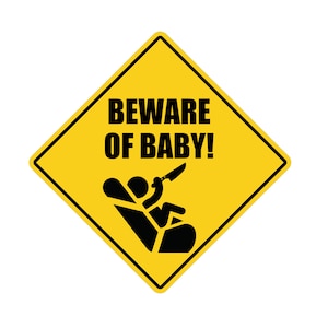 Beware of Baby | Funny Windshield Decal | Instant Digital Download ...