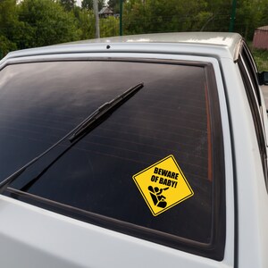 Beware of Baby | Funny Windshield Decal | Instant Digital Download ...