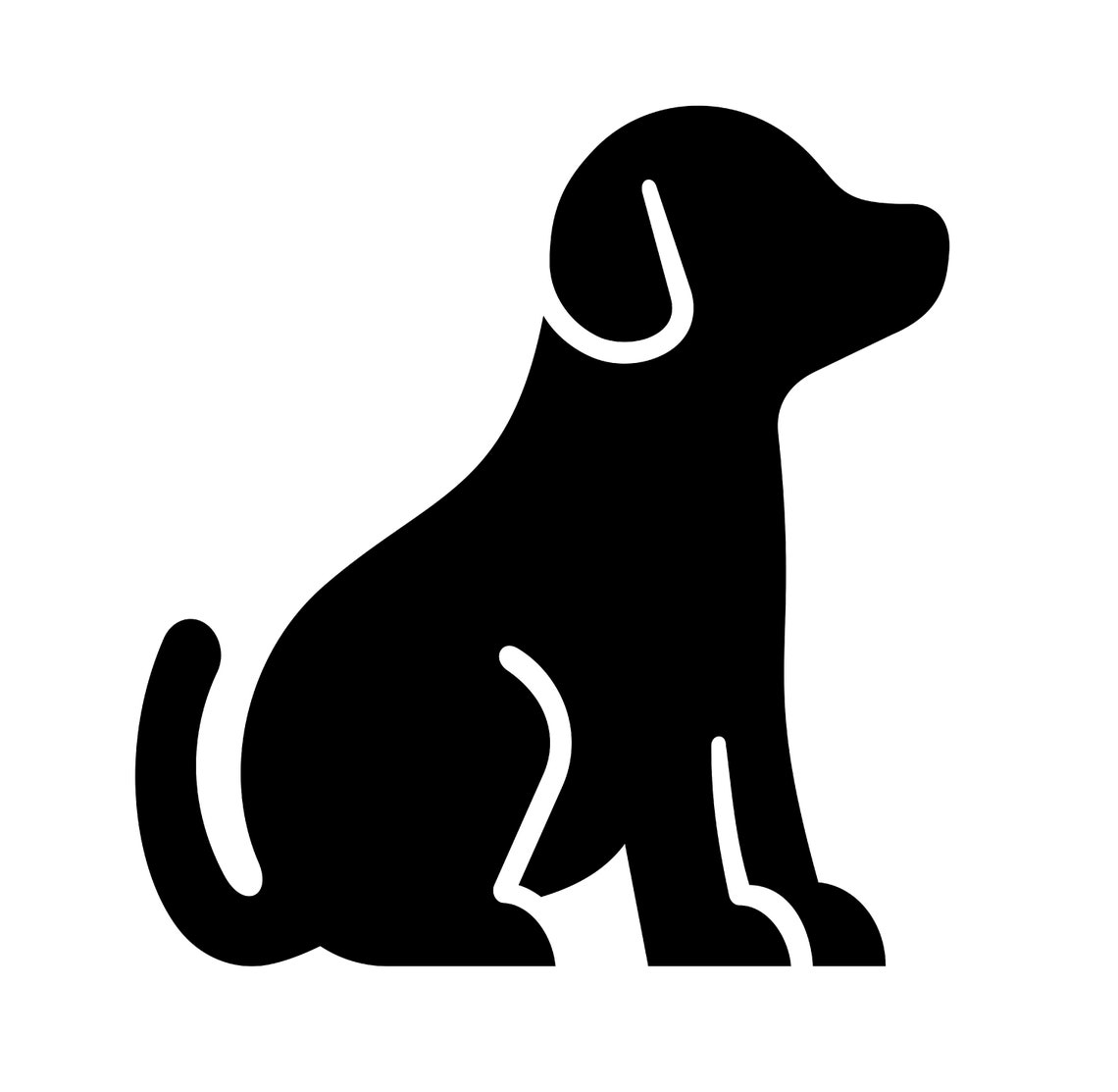 Puppy Clipart | Dog Silhouette | Black and White Instant Digital ...
