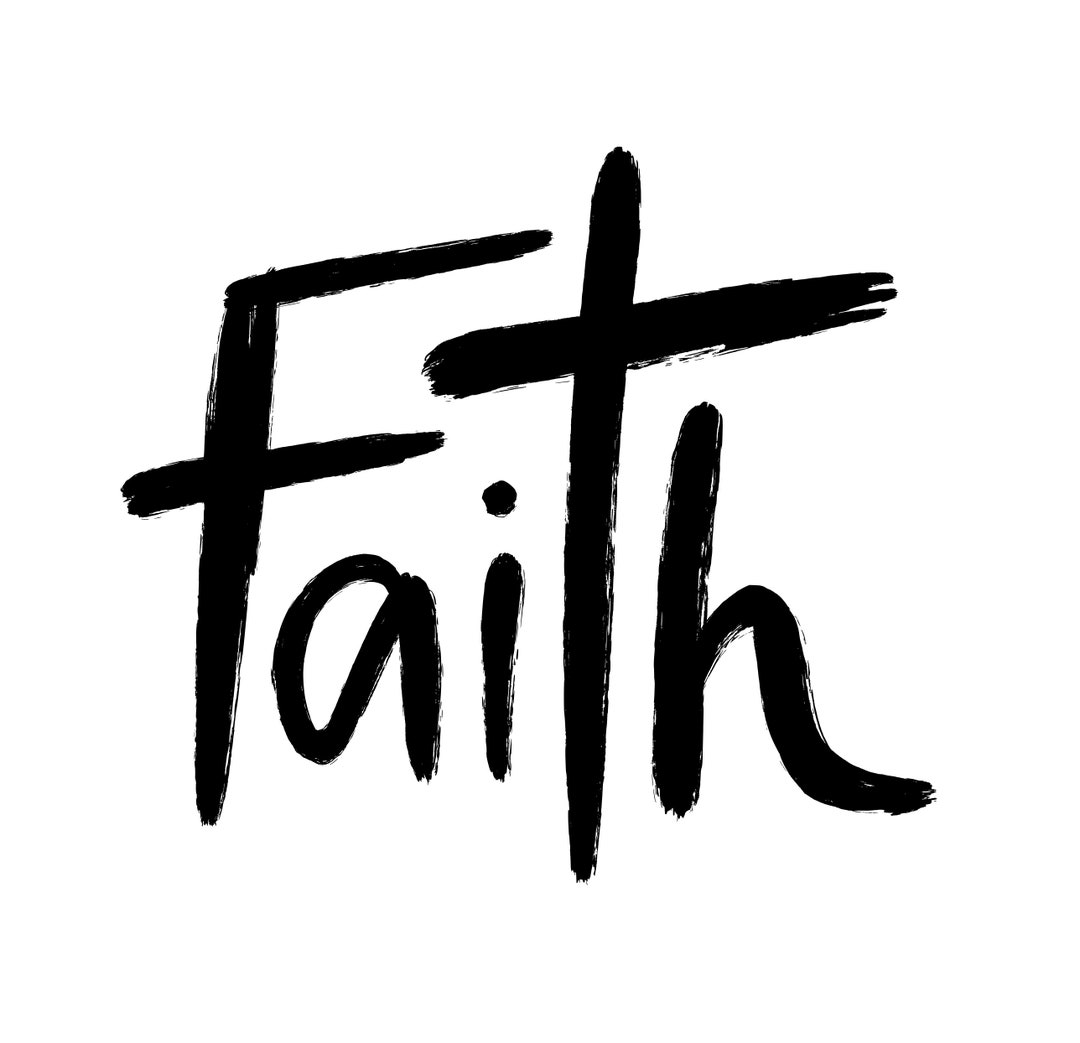 Faith | Black & White Instant Digital Download | PNG, JPG, SVG, Eps ...