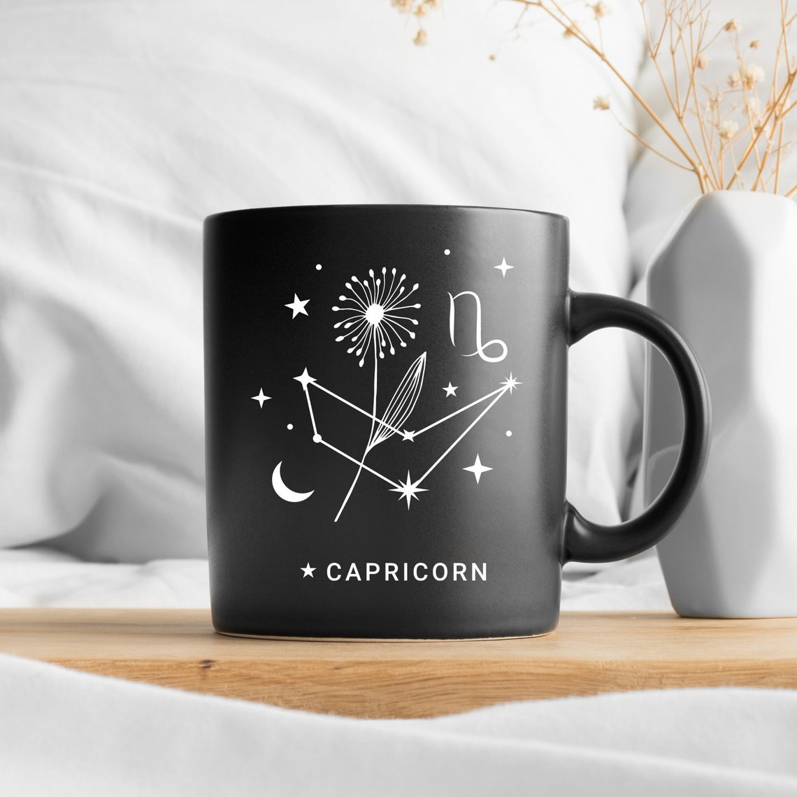 Capricorn Zodiac Star Sign | Instant Downloads in Black & White | PNG ...