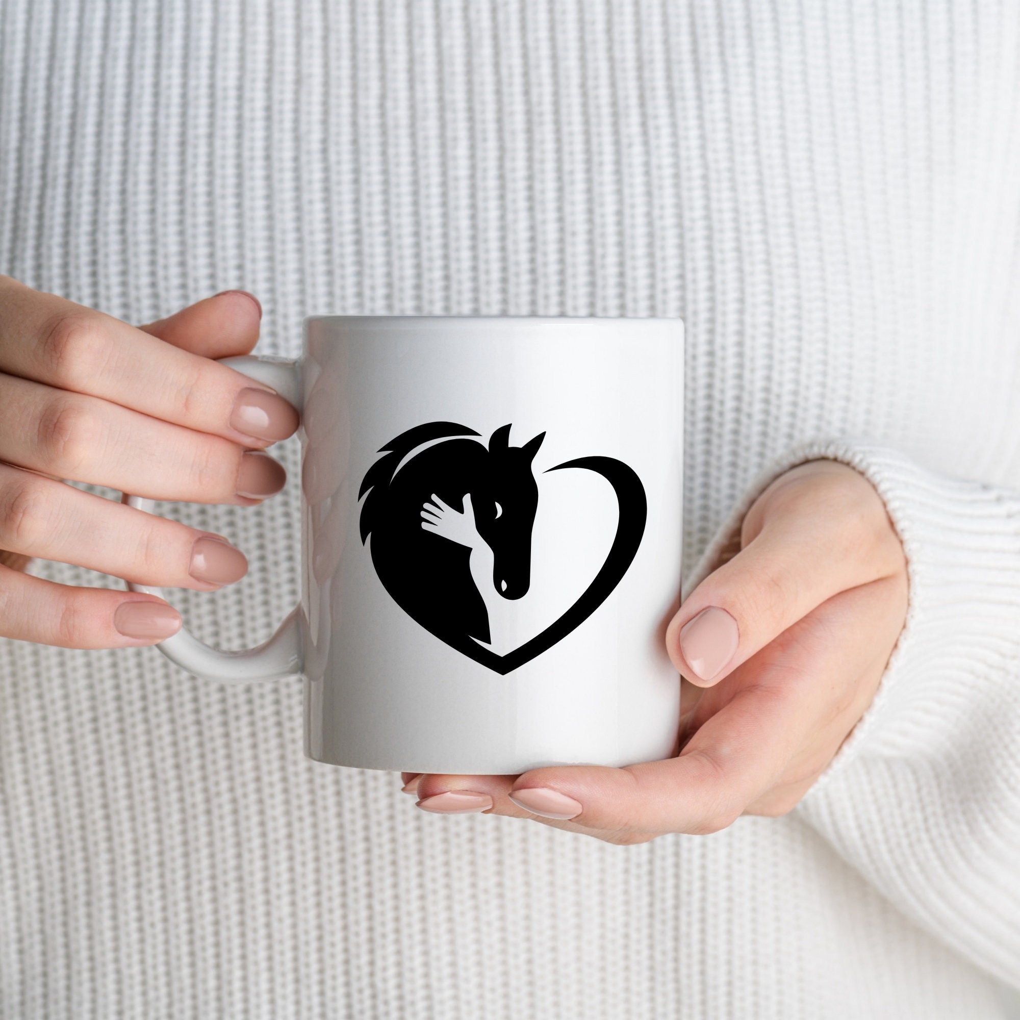 Horse Heart | Stallion Love Graphic Art | Black and White Instant ...