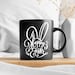 Happy Easter | Spring Bunny Graphic Art | Black and White | Instant ...