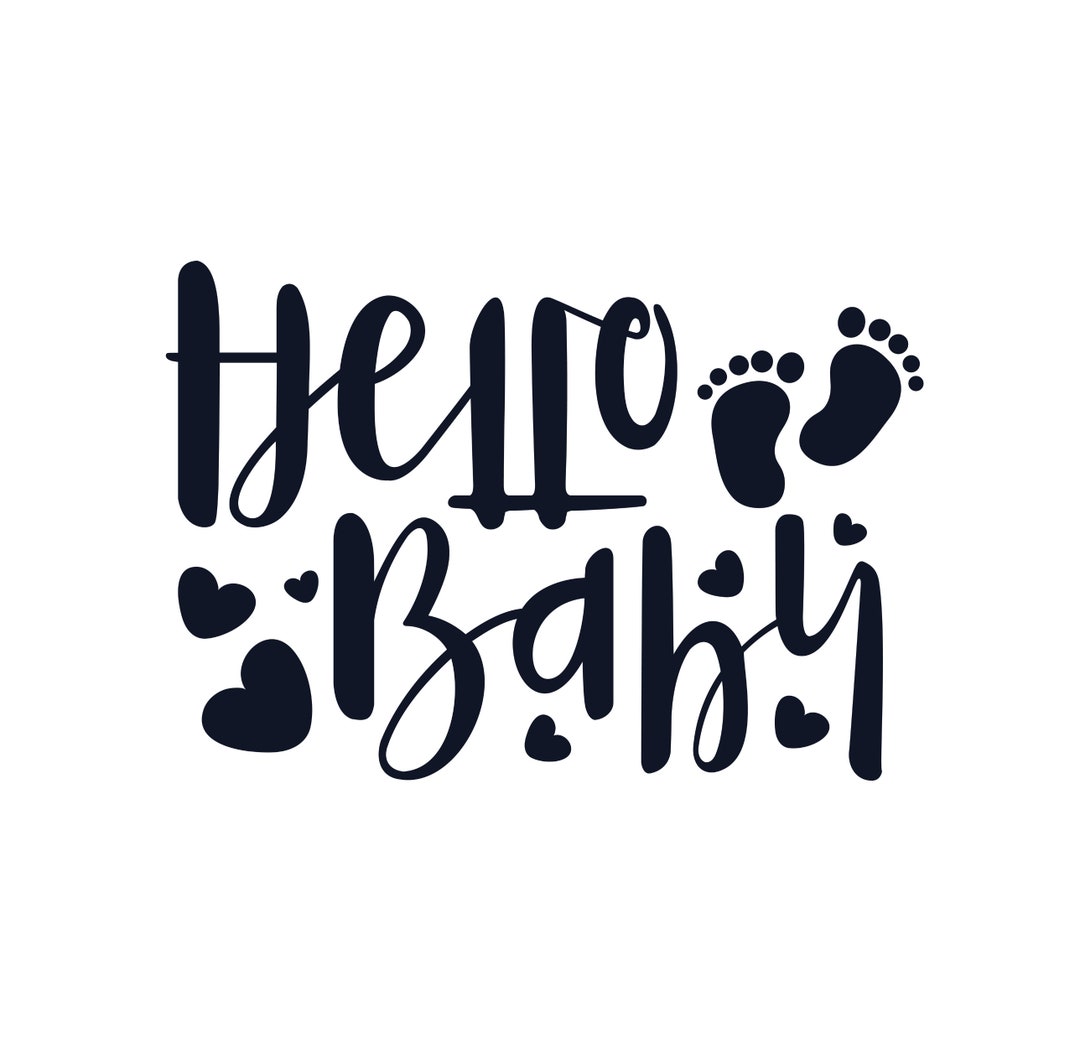 Hello Baby | Baby Announcement | Instant Downloads - Etsy