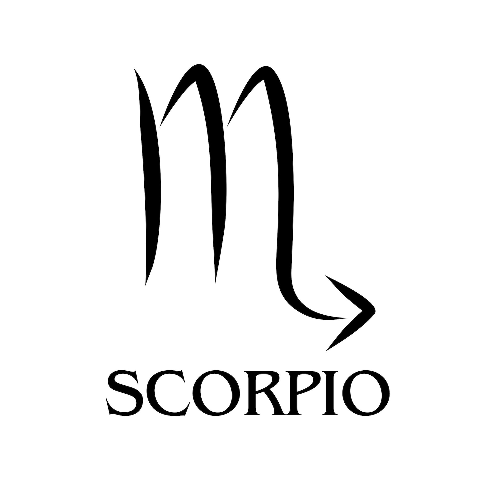 Scorpio Zodiac Sign | Instant Downloads in Black & White | PNG, JPG ...