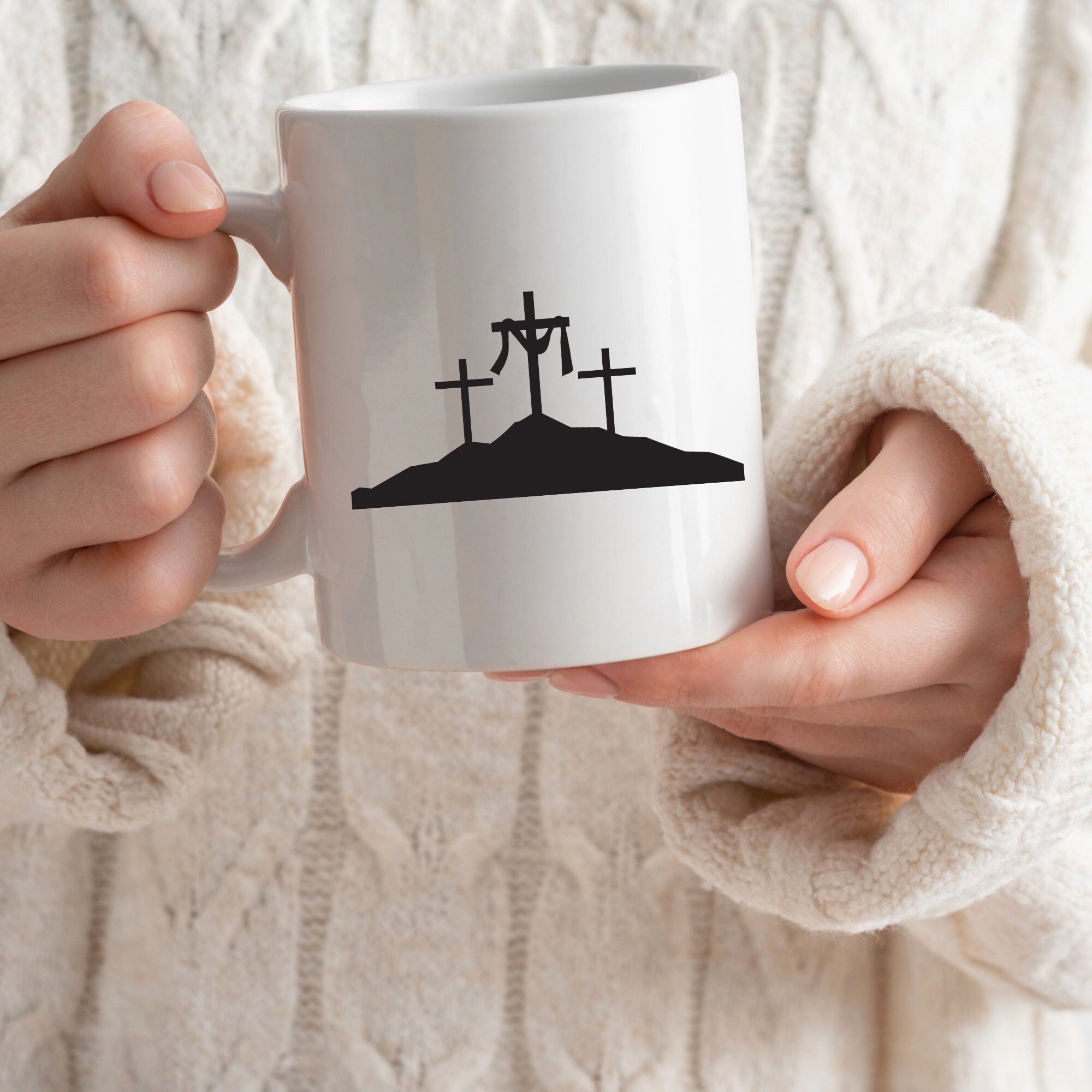 Three Crosses of Calvary | Jesus Christ Resurrection Design | Instant ...