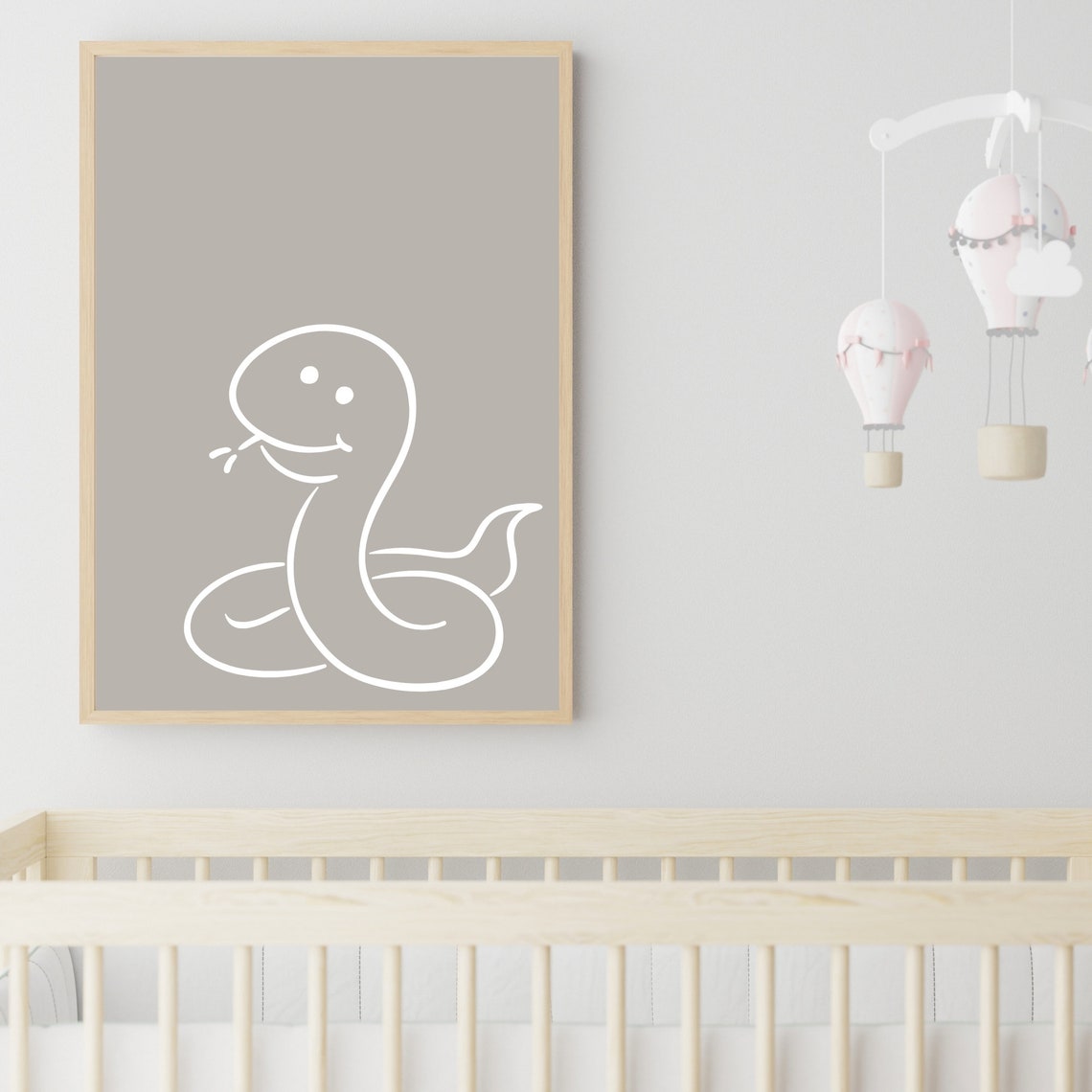 Baby Snake Nursery Art | Black & White Digital Download | PNG, JPG, SVG ...