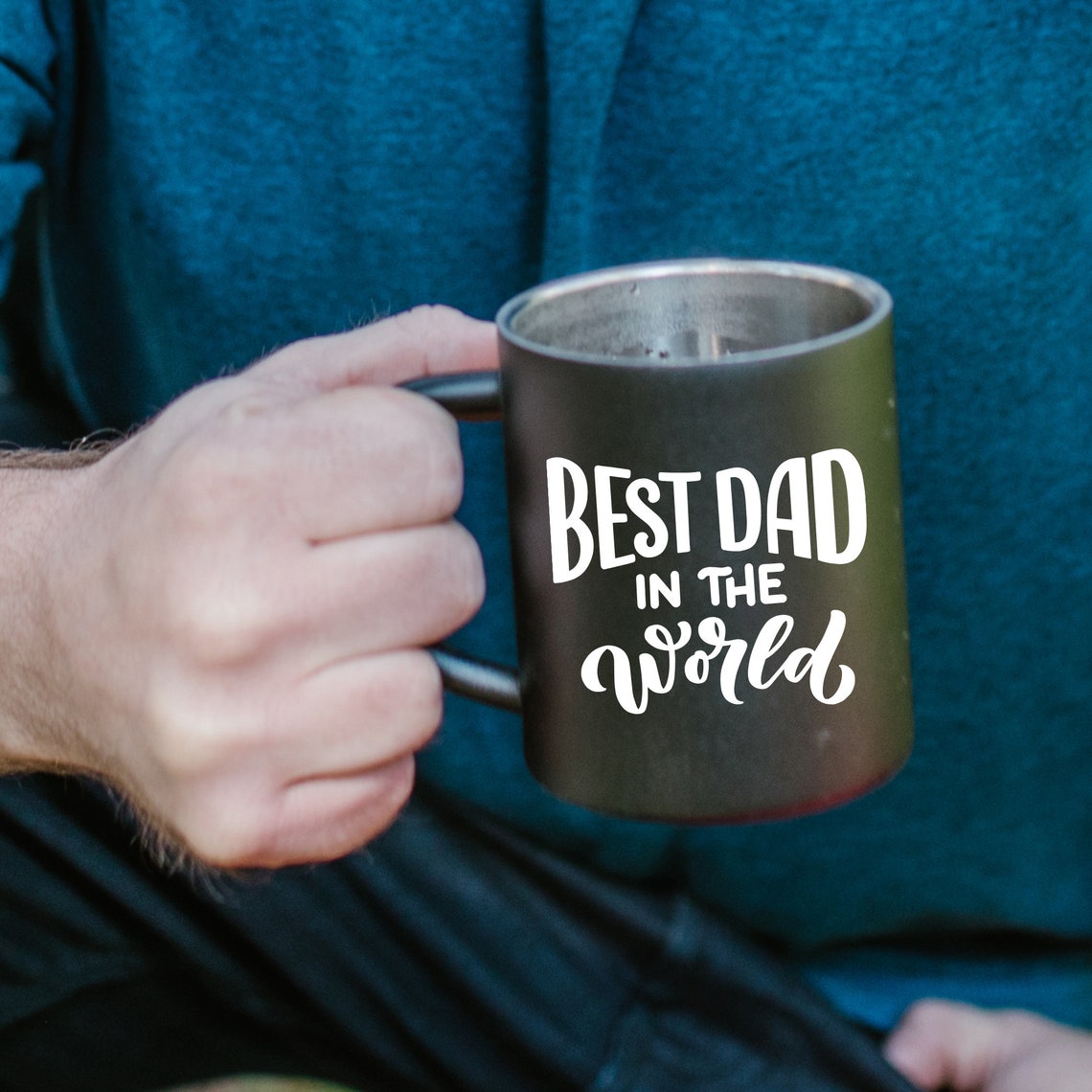 Best Dad in the World Father's Day Gift Black and White Instant Digital ...