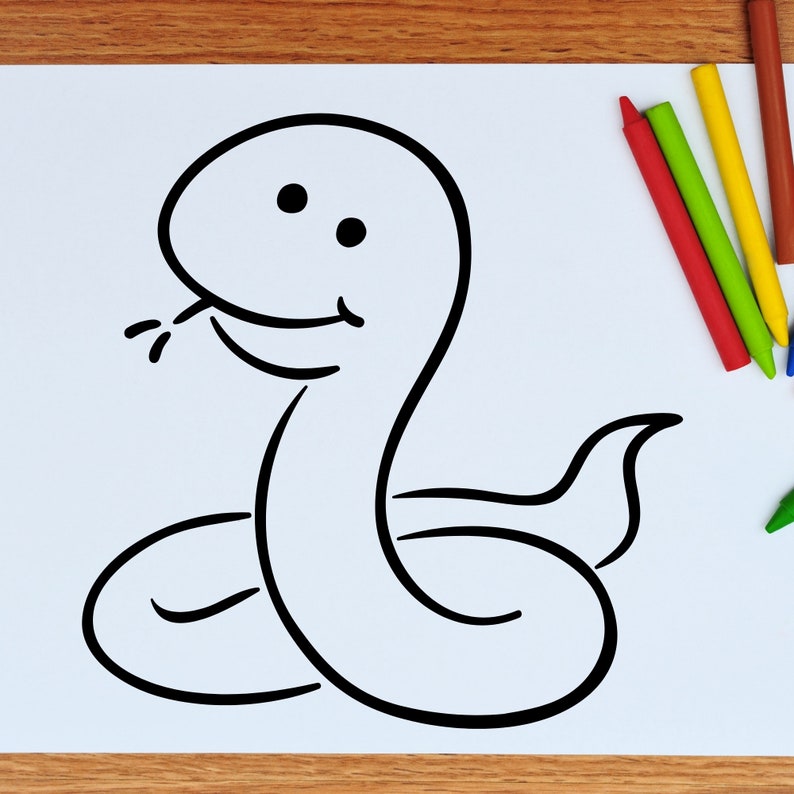 Baby Snake Nursery Art | Black & White Digital Download | PNG, JPG, SVG ...