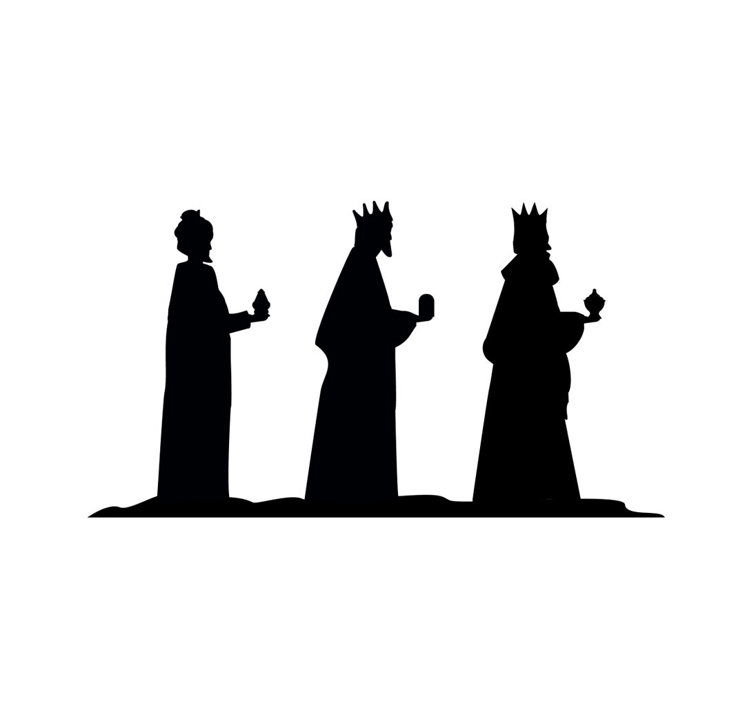 Three Wise Men | Instant Downloads in Black & White | PNG, JPG, SVG ...