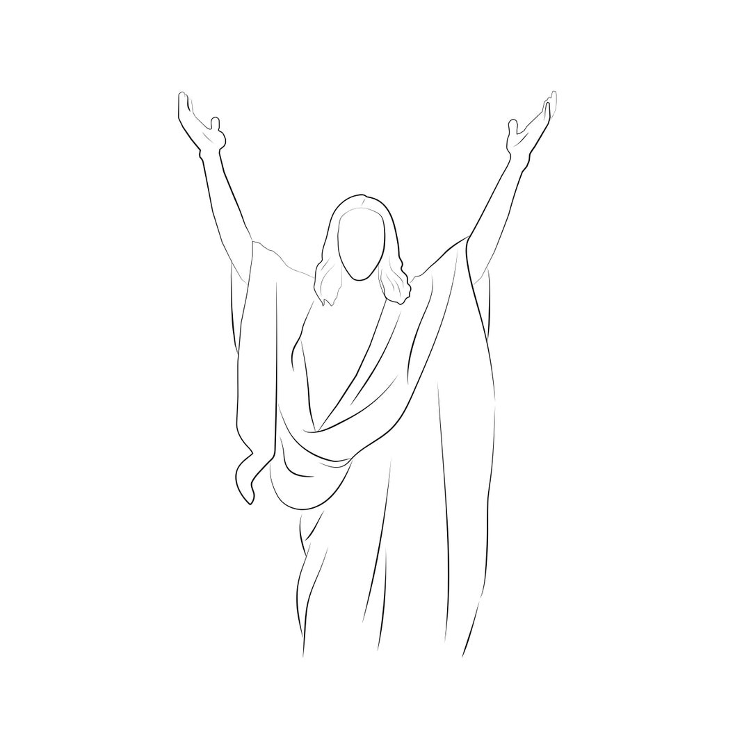 Simple Jesus Silhouette | Christian Graphic Art | Instant Downloads ...