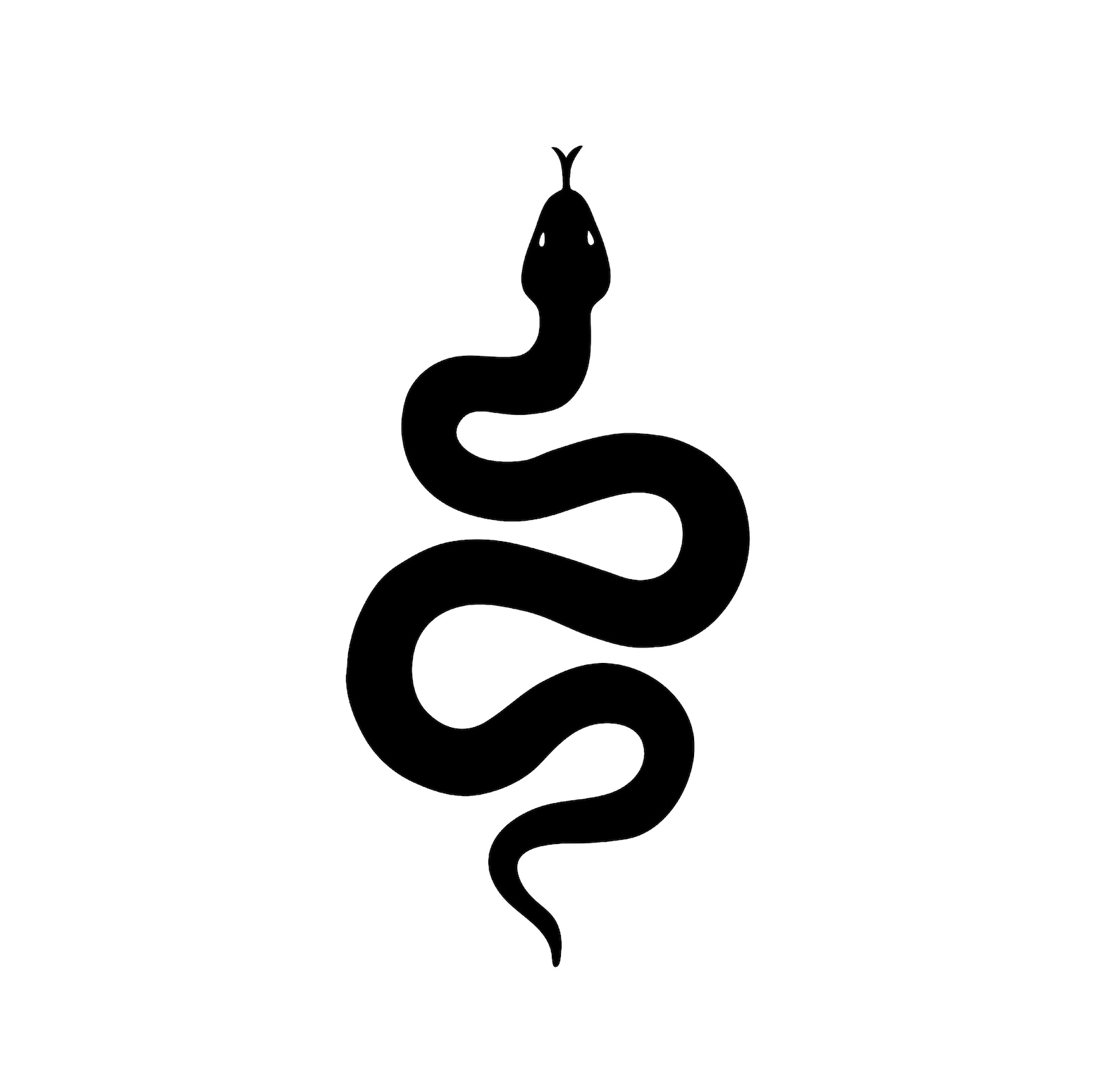 Snake Clipart | Reptile Decor | Black and White Instant Digital ...