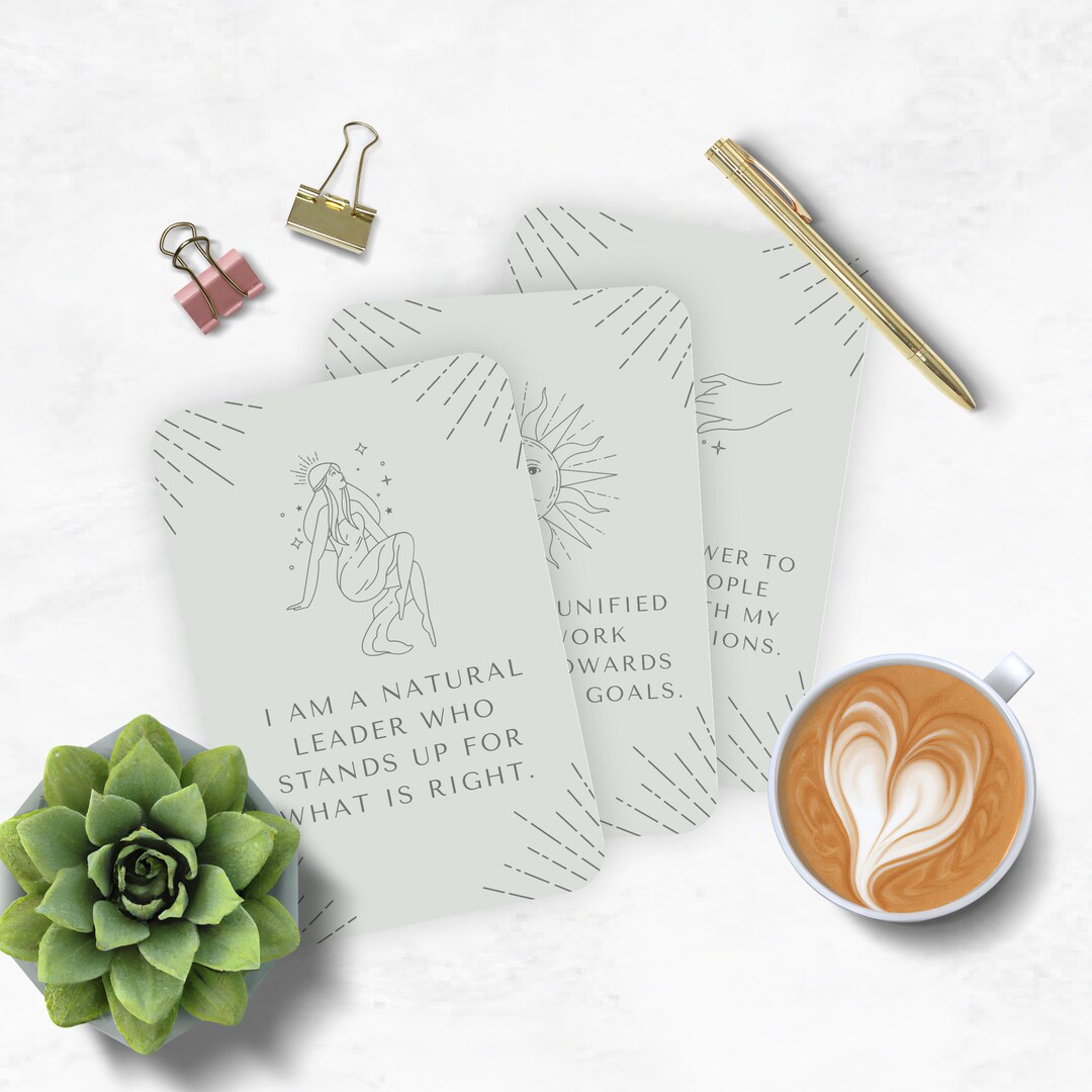 Empowering Affirmation Cards for Inspired Leaders Law of Attraction ...