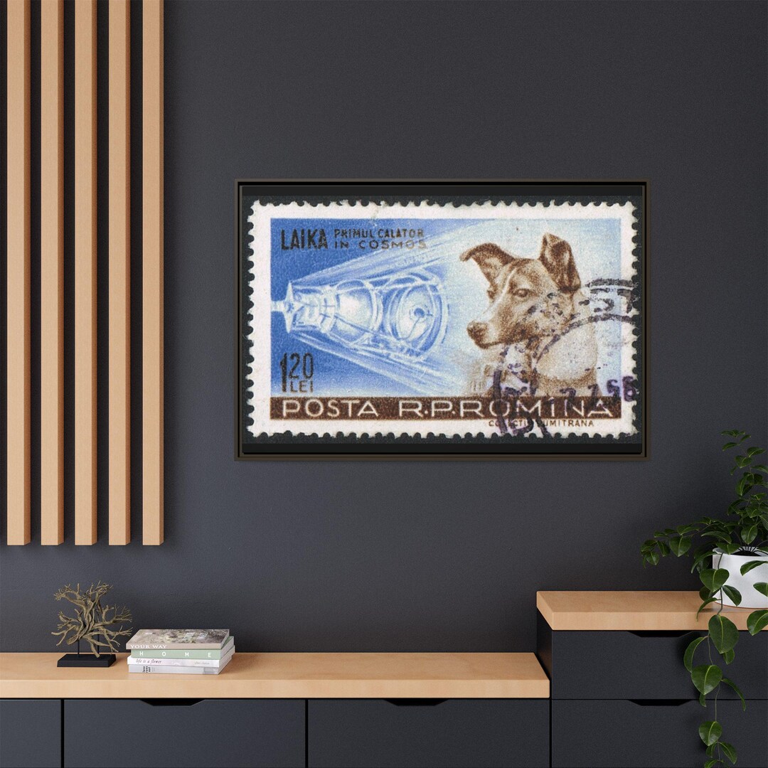 Laika Postcard Stamp Frame: A Tribute to the First Space Pioneer! - Etsy