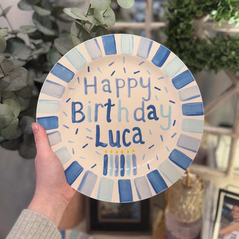 Personalized Keepsake Plate for Baby’s First Birthday – Custom Name ...