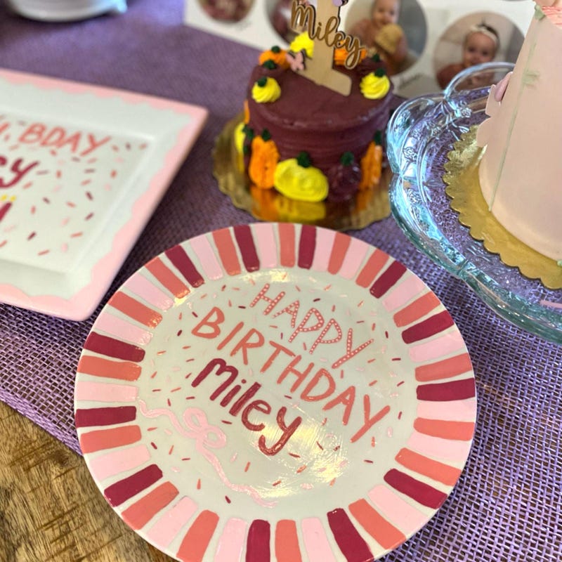Birthday Plate - Etsy