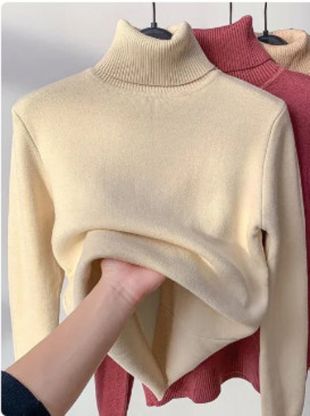 Women Winter Sweater Knitted Sweater Retro Warm Sweater Pullover Slim ...