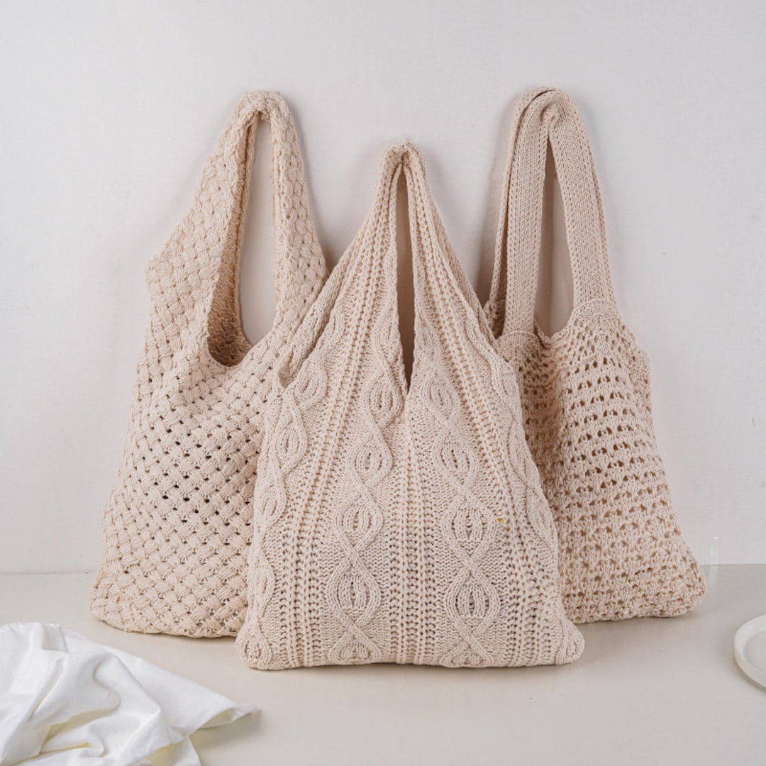 Crochet Tote Bag,handmade Shoulder Bag, Valentine Gift,beach Bag, Women ...