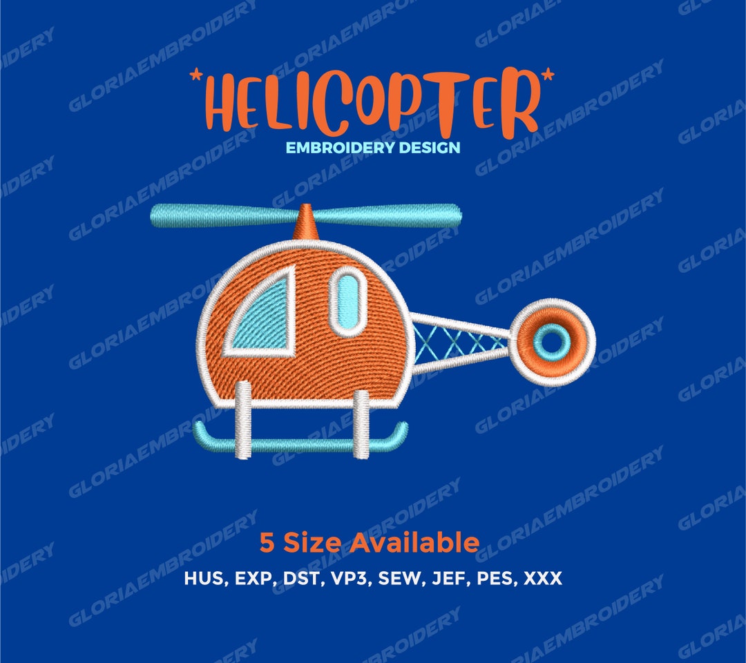 Helicopter Embroidery Design (patterns), Machine Embroidery Patterns ...