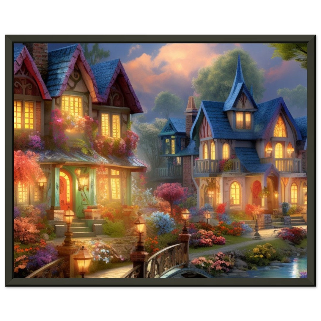 Meadow Wood Cottagecore, Flowers, Tunnel Bridge, Premium Matte Paper ...