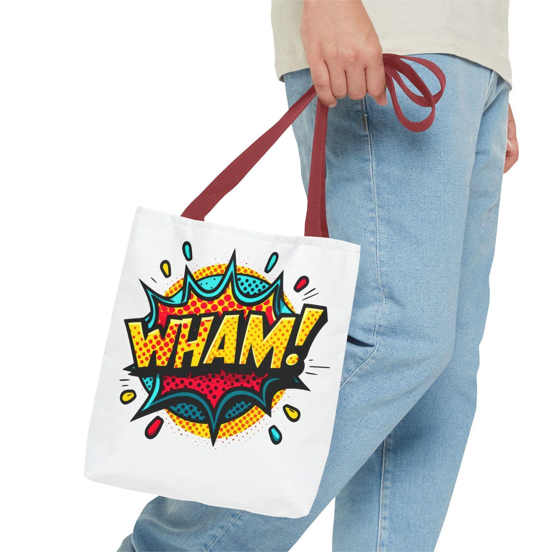 Tote Bag AOP Modern WHAM HUH Cartoon Design - Etsy