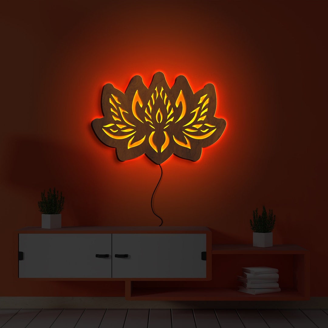 Lotus Flower Led Sign, Lotus Flower Neon Sign, Lotus Light up Sign ...