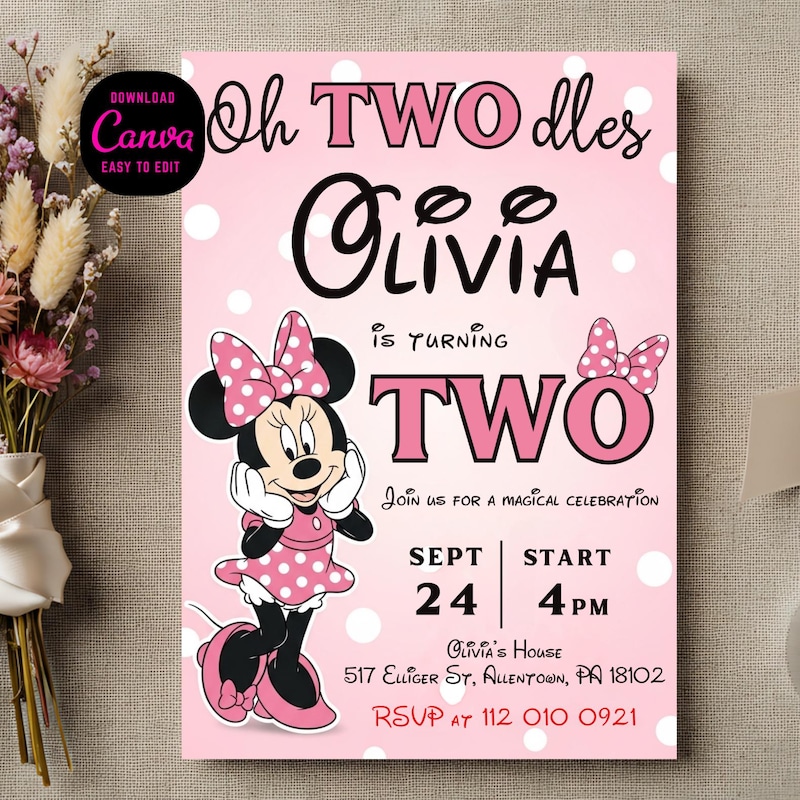 Mickey Mouse Party Flyers - Etsy