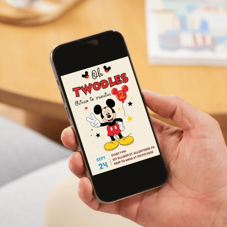 Oh Twodles Birthday Invitation | Mickey Mouse 2nd Birthday (canva ...