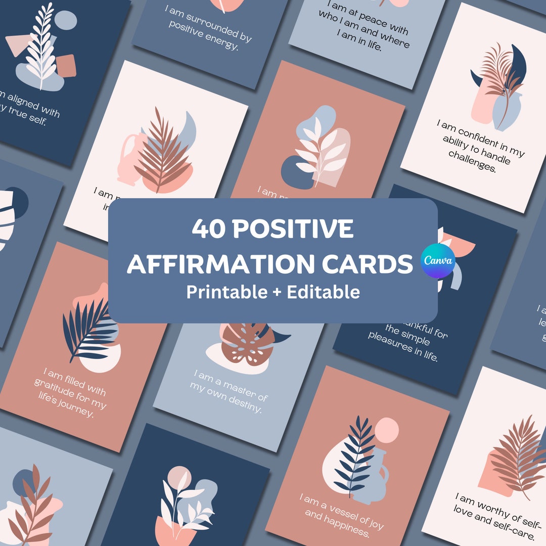 Positive Affirmation Cards Printable Quote Cards - Etsy