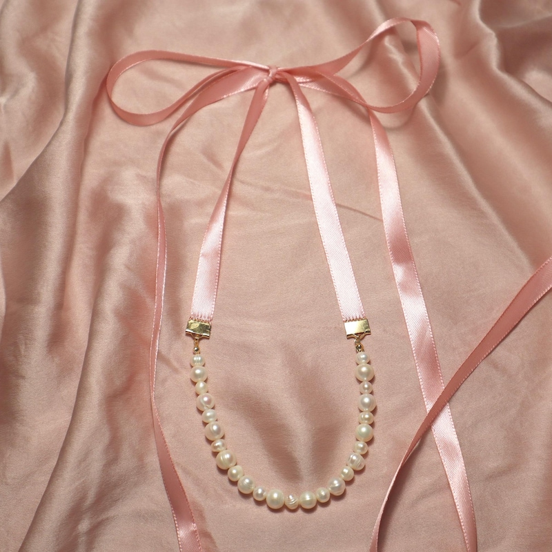 Ribbon Tie Necklace - Etsy