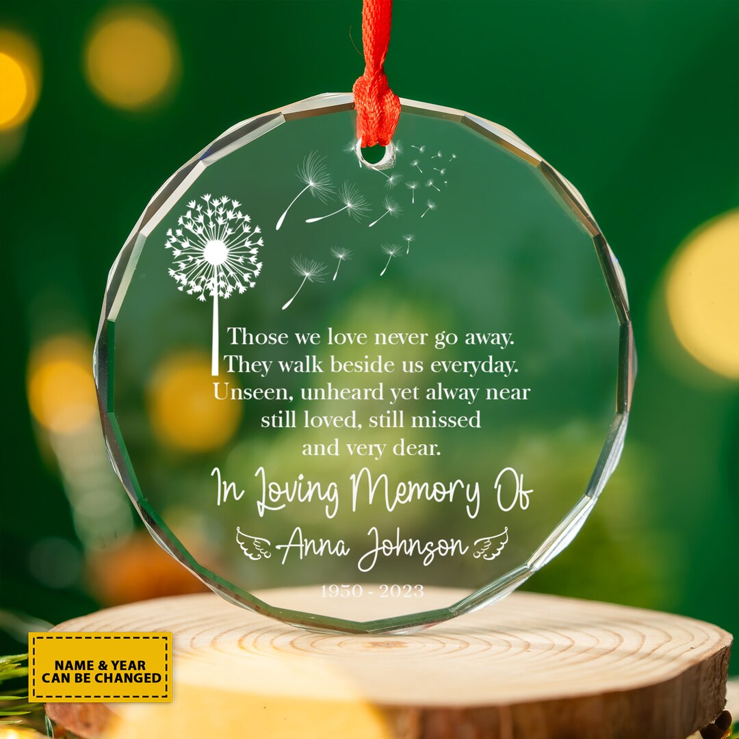 Customized Name Dandelion Memorial Ornament Memorial Gift, Car Hanging ...