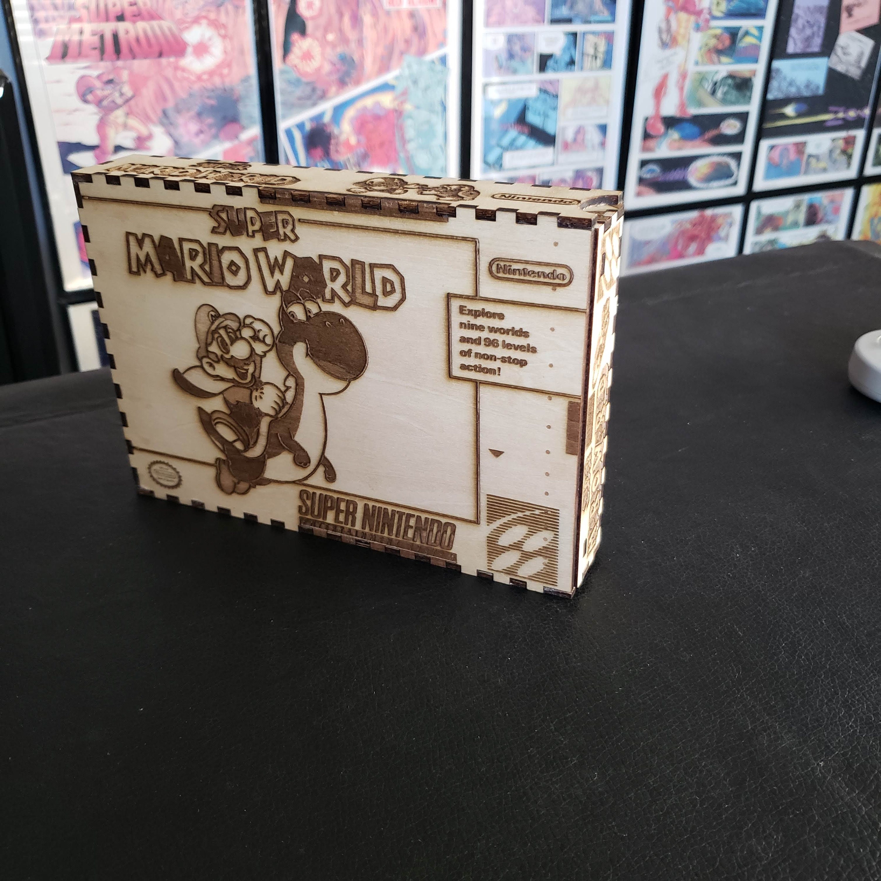 Super Nintendo Game Box: Super Mario World SNES North America Wooden ...