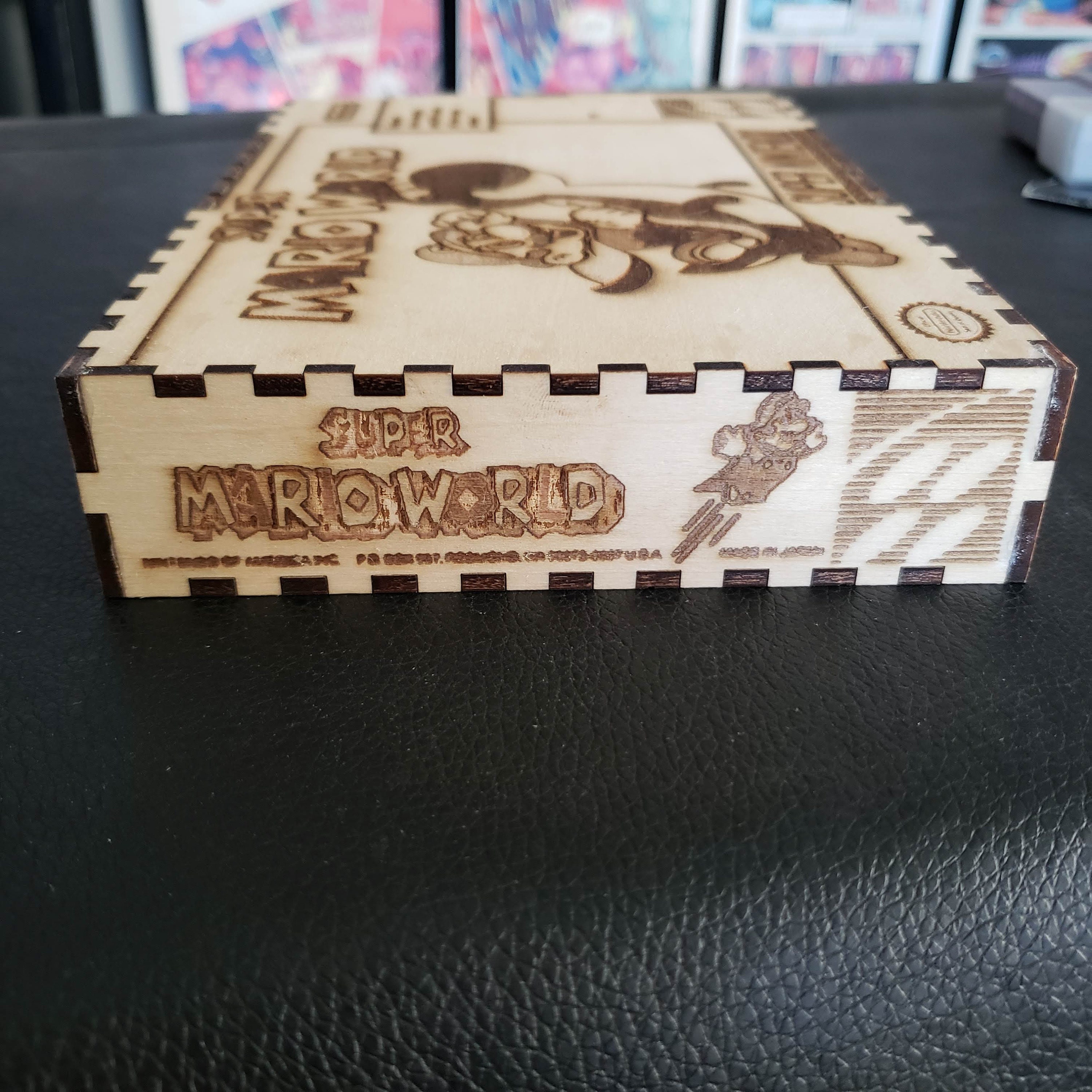 Super Nintendo Game Box: Super Mario World SNES North America Wooden ...